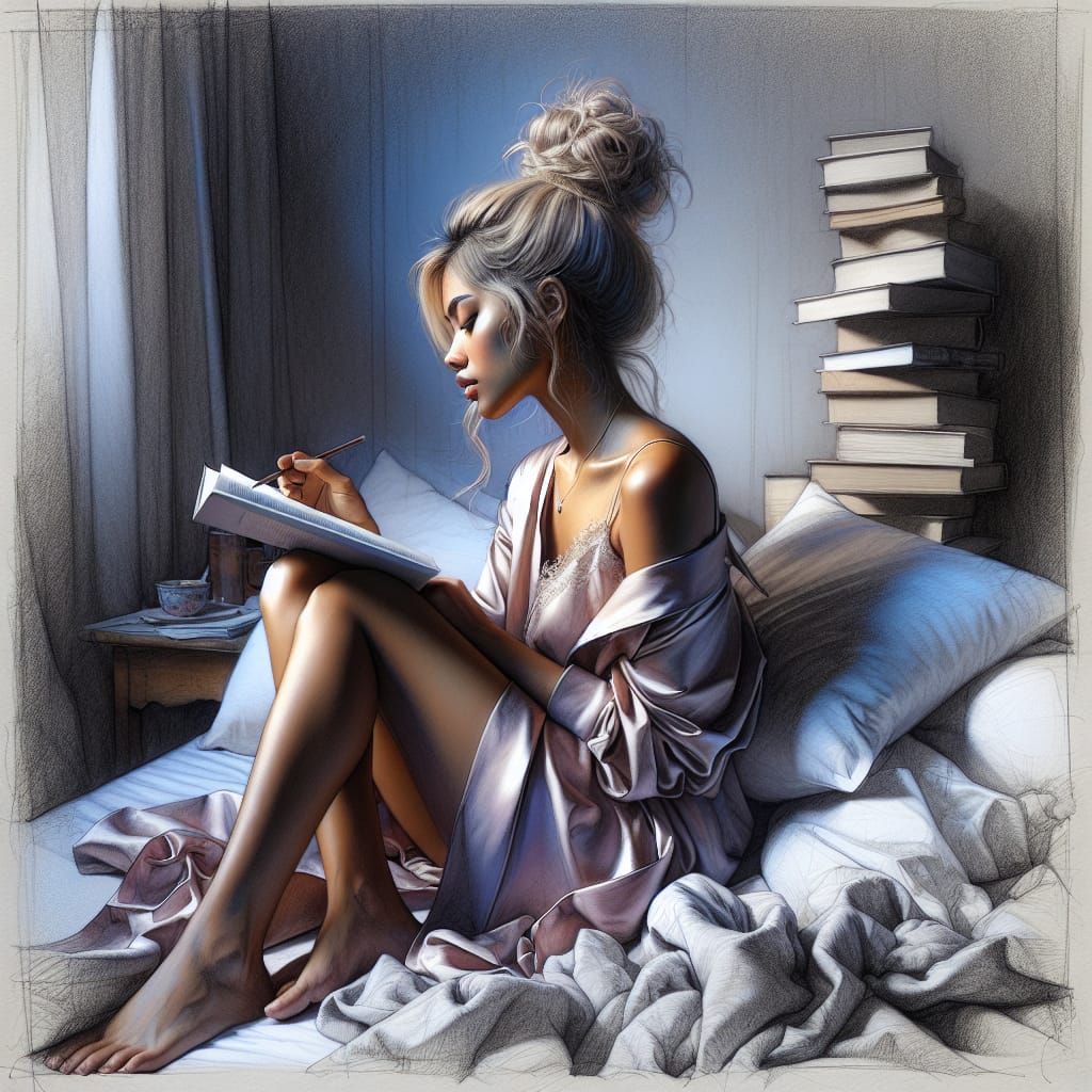 Last Minute Study 🩷 - AI Generated Artwork - NightCafe Creator