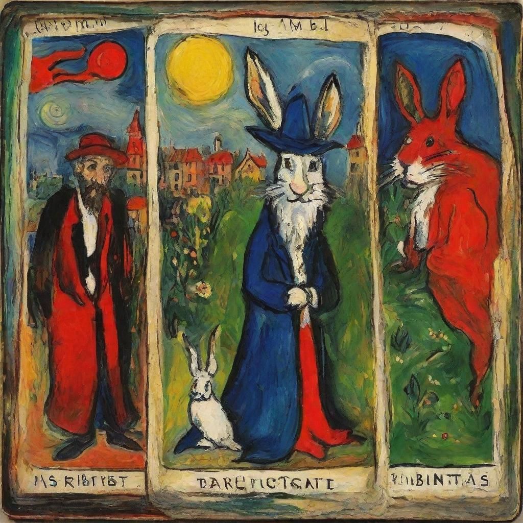 Rabbi, rabbit and rabbi(t)'s vampire as Tarot cards Fantasy Tarot cards ...