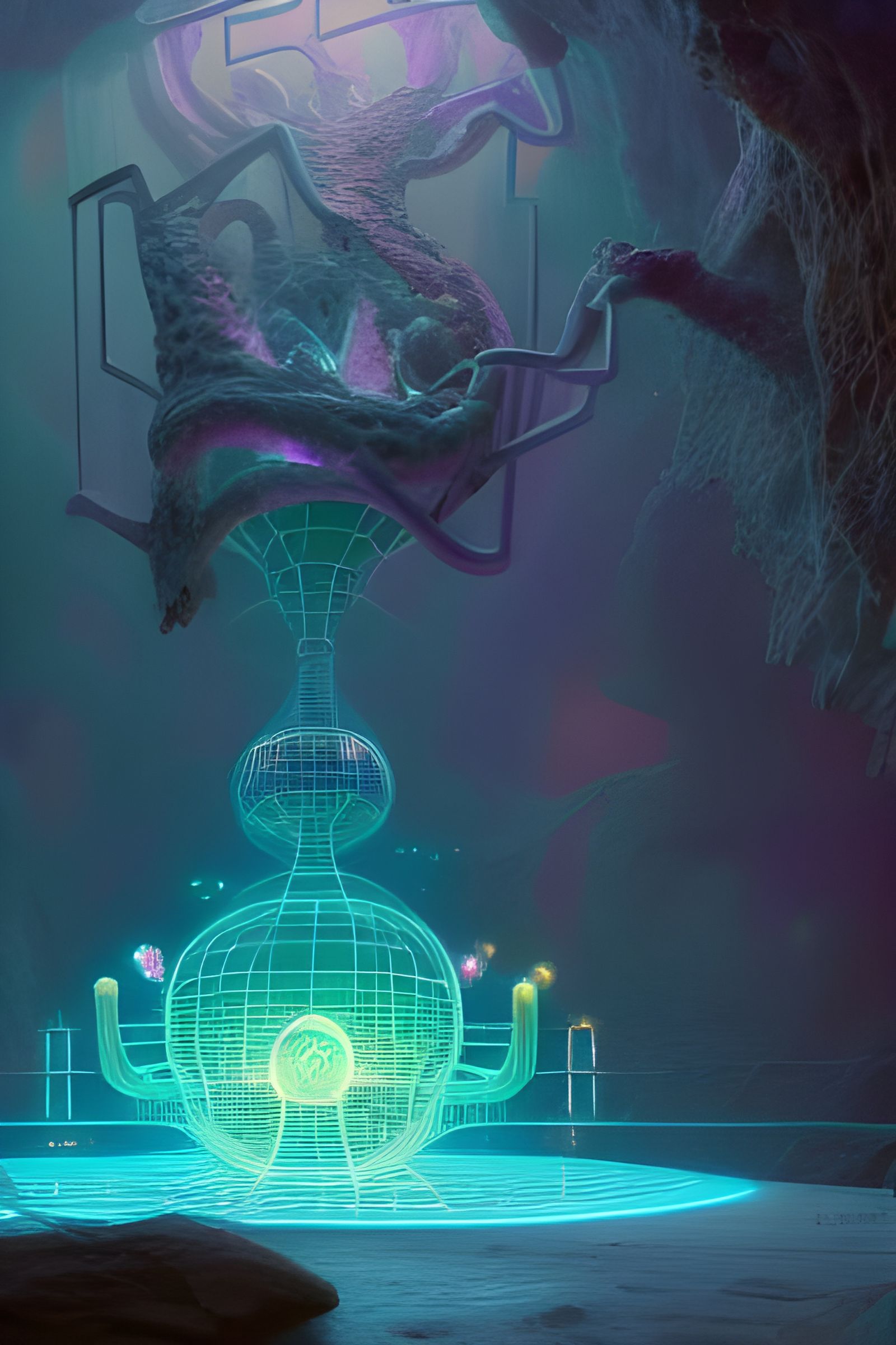 Cyber-Magic Mainframe - AI Generated Artwork - NightCafe Creator