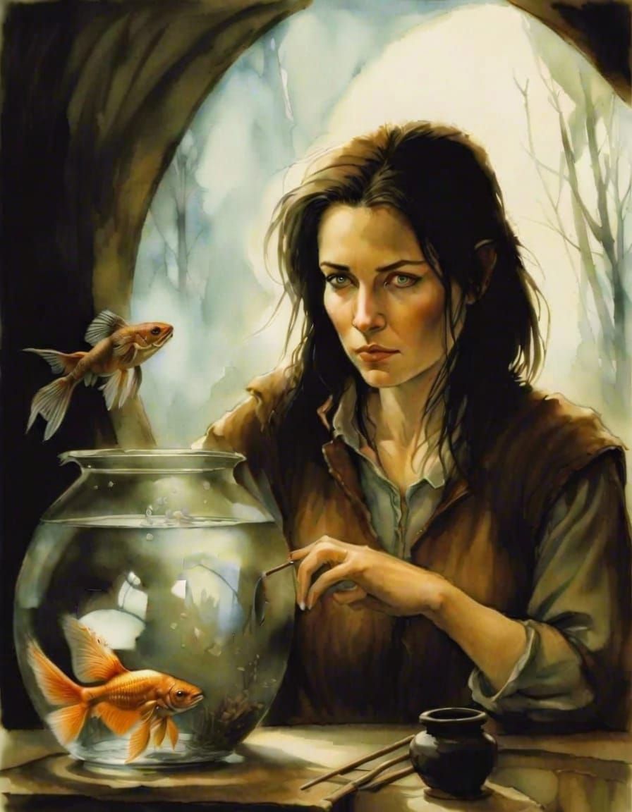 "The Goldfish Chronicles" an official FTE BFF Award. 🏆. - AI Generated Artwork - NightCafe Creator