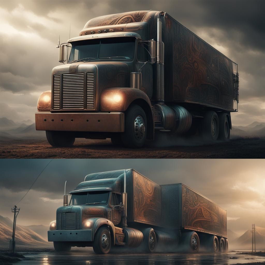 ghost trucks - AI Generated Artwork - NightCafe Creator