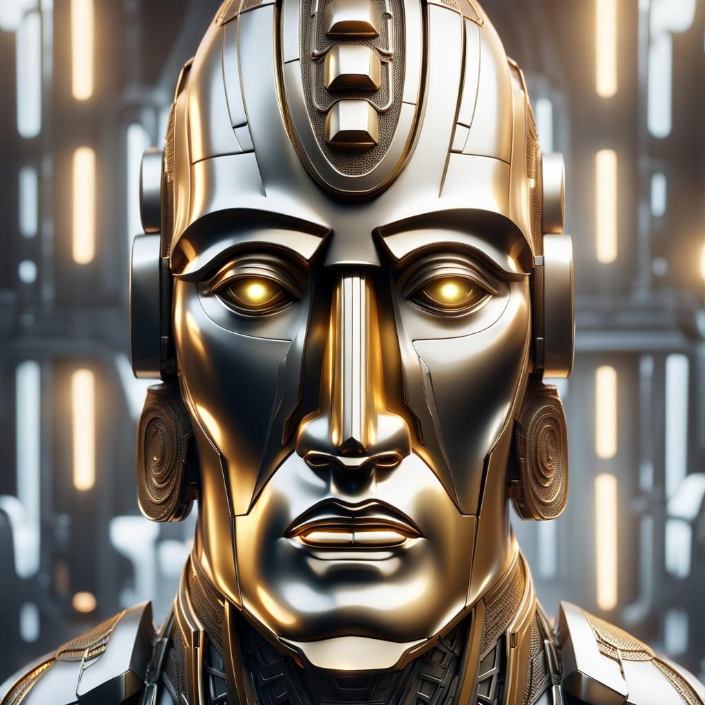 Sleek Island Droid - AI Generated Artwork - NightCafe Creator