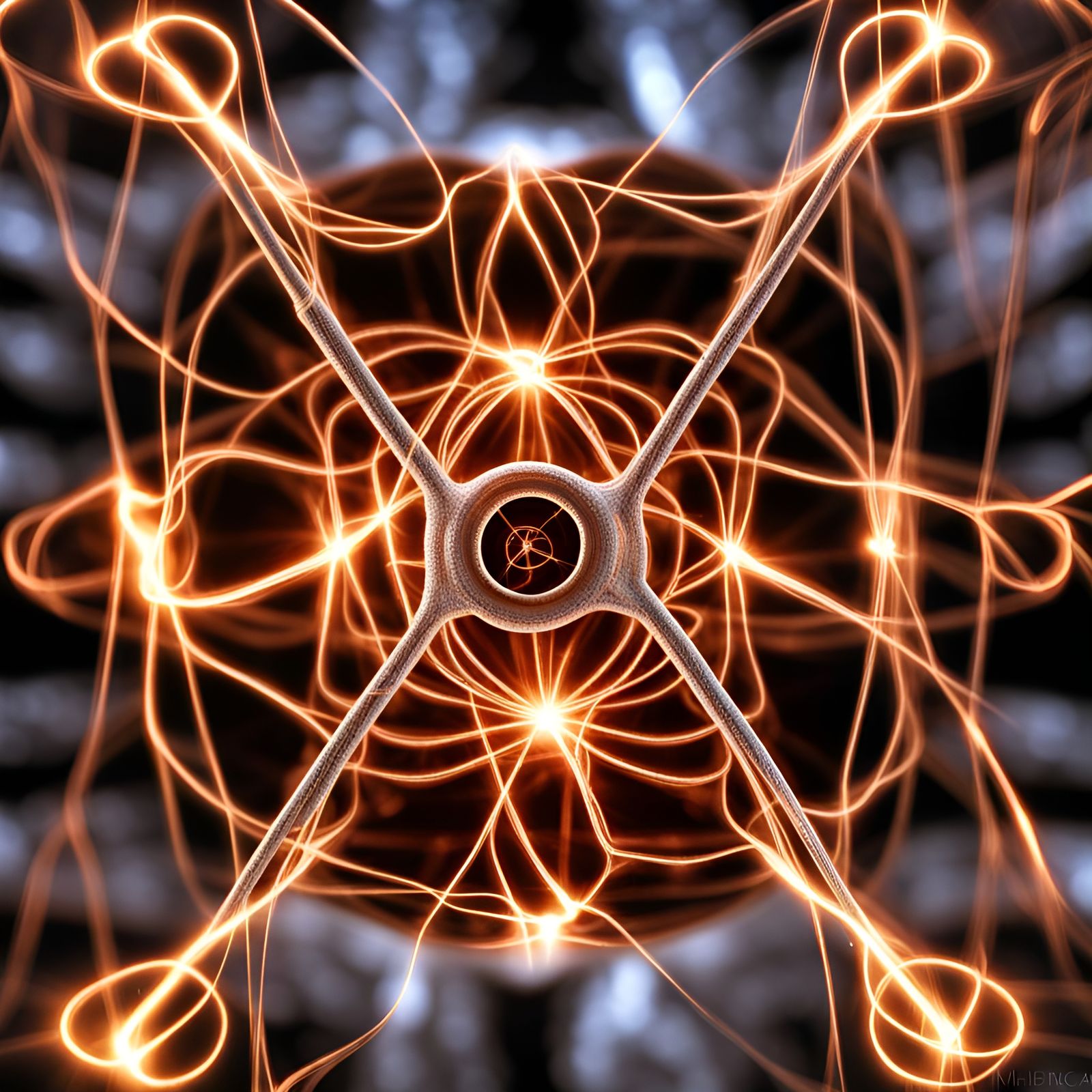 Focused atomic structure - AI Generated Artwork - NightCafe Creator