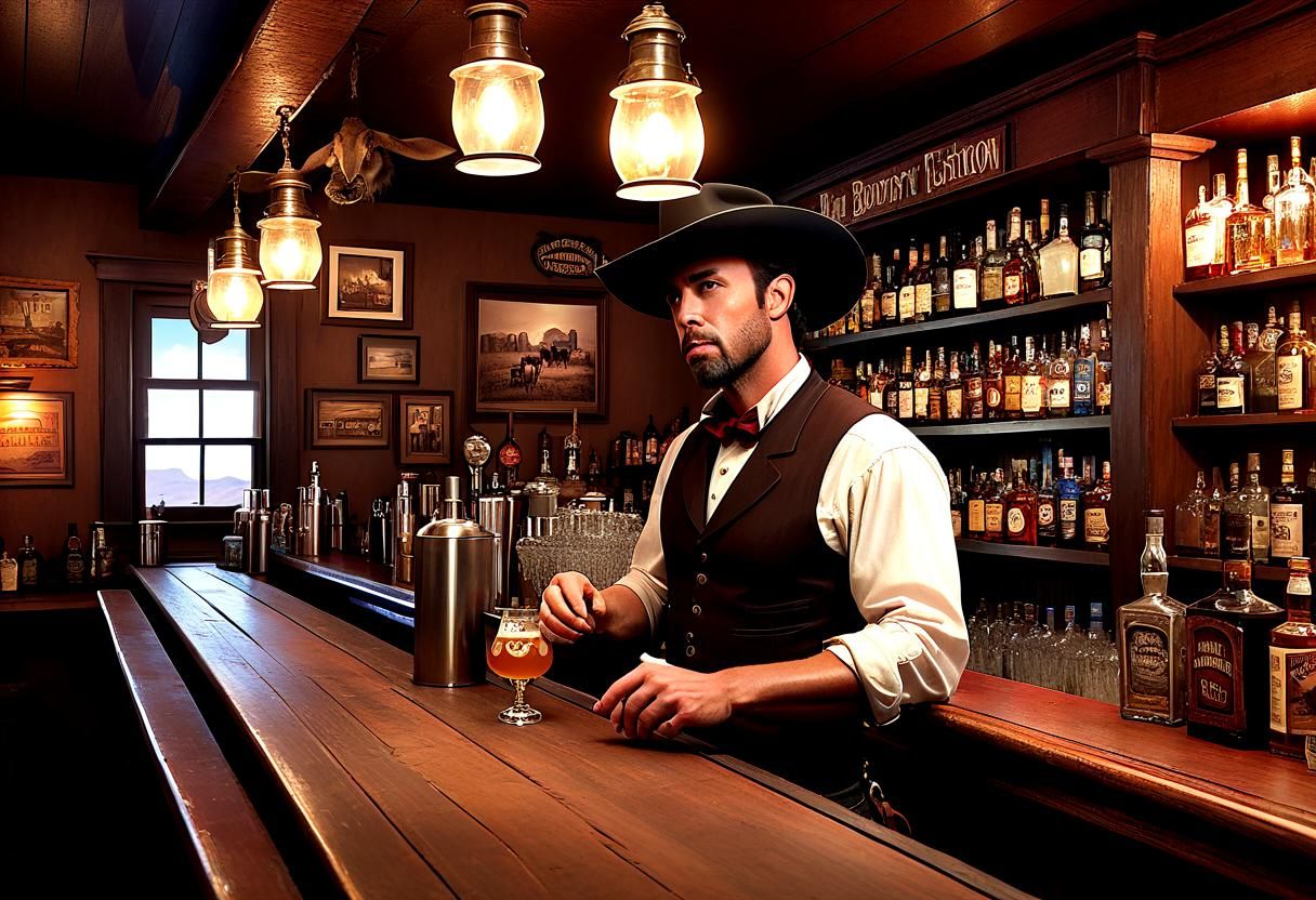 Wild West Bartender - AI Generated Artwork - NightCafe Creator