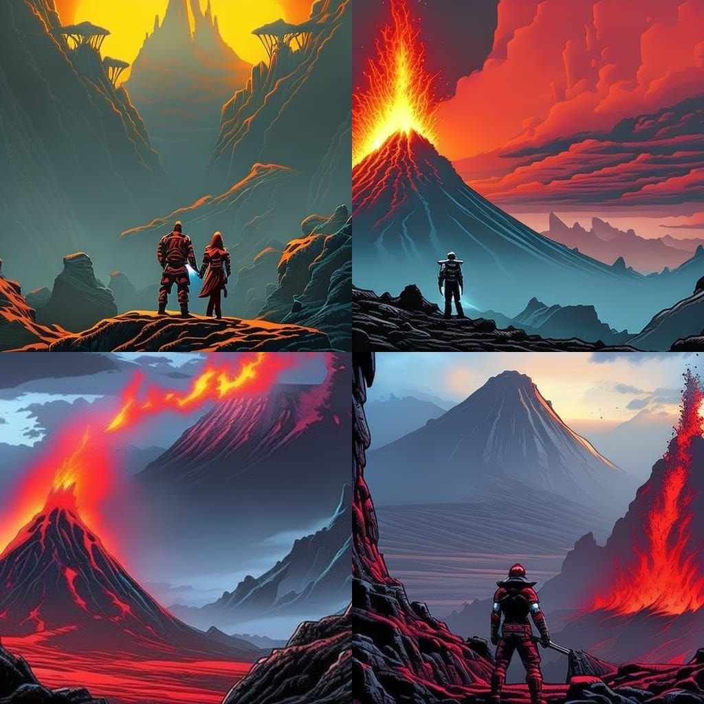 Knight looking out into a Hellscape - AI Generated Artwork - NightCafe ...