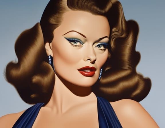 Olivia Wilde, in the style of Alberto Vargas - AI Generated Artwork ...