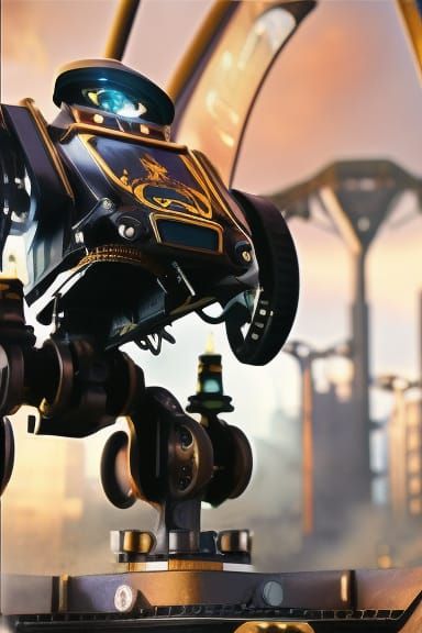 Awkward Semi-Steampunk Walker - AI Generated Artwork - NightCafe Creator