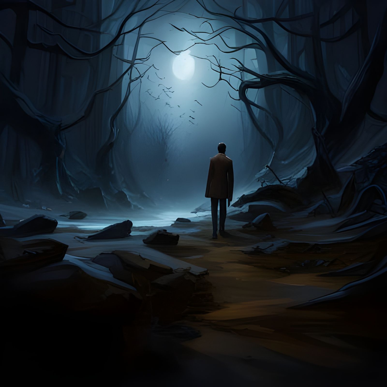 Dark path - AI Generated Artwork - NightCafe Creator