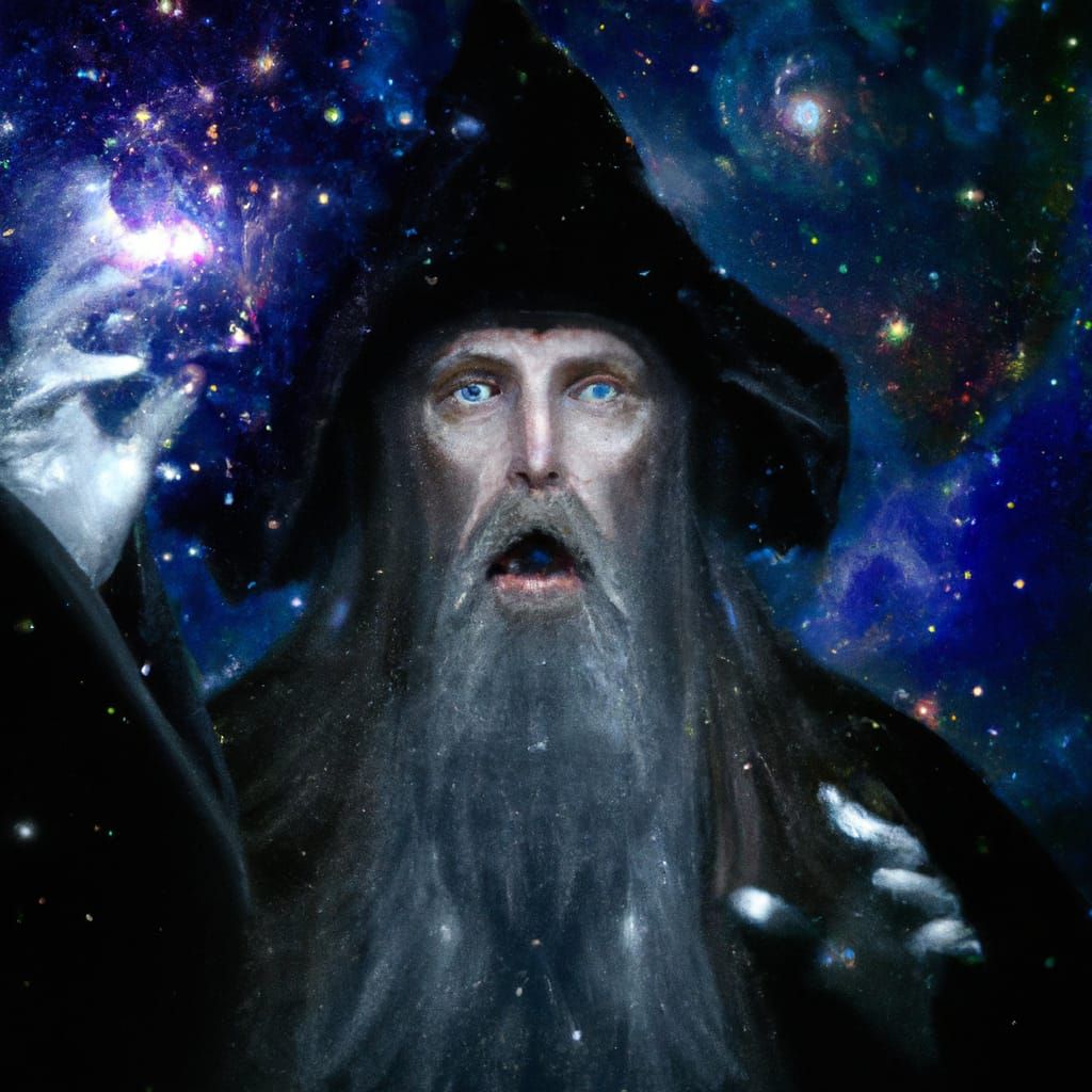 wizard with stars and magic - AI Generated Artwork - NightCafe Creator