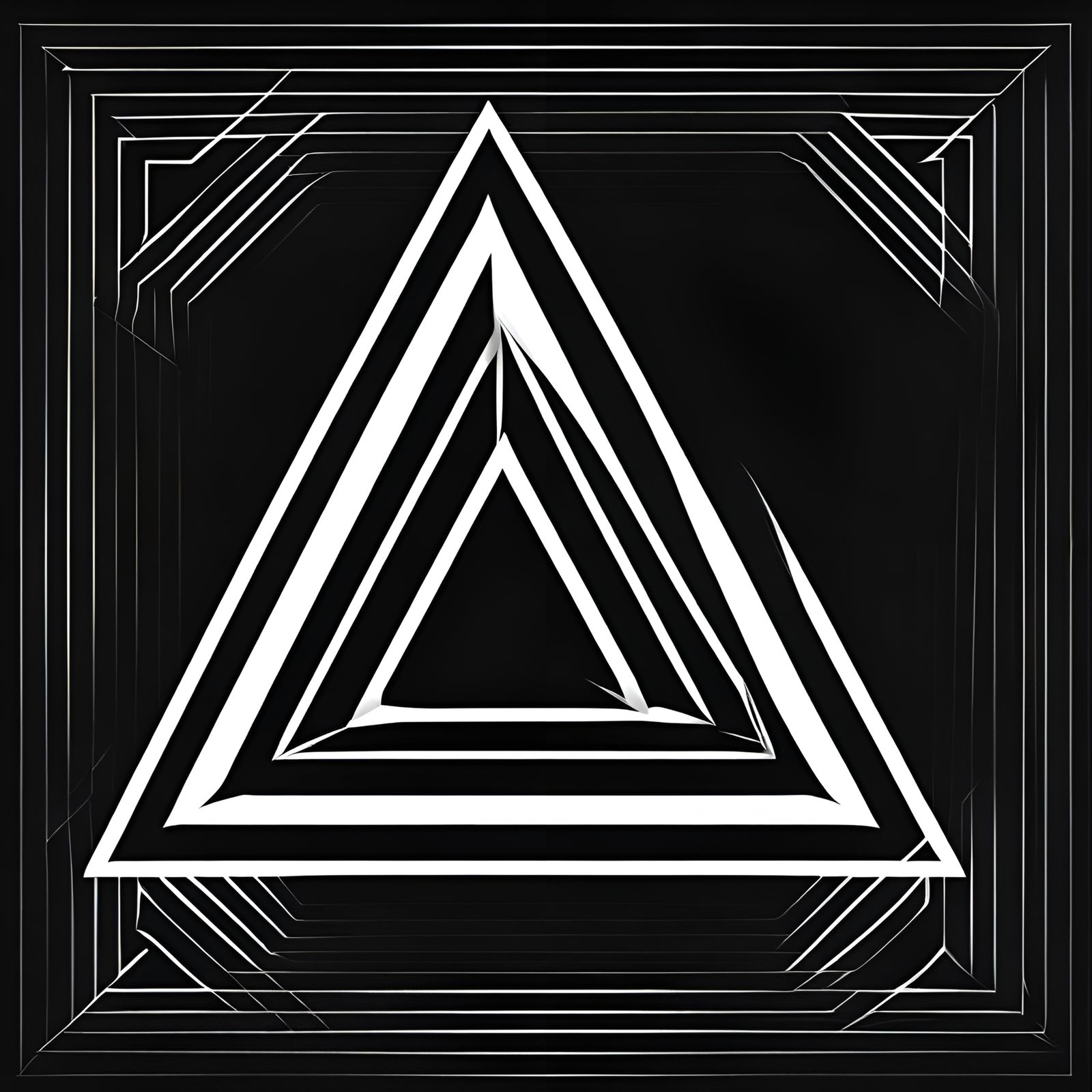 Impossible triangular infinity icon. White vector optical illusion ...
