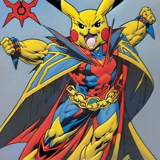 hellspawn pikachu comic book art - AI Generated Artwork - NightCafe Creator