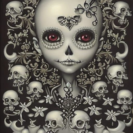 Skull World 66 - AI Generated Artwork - NightCafe Creator