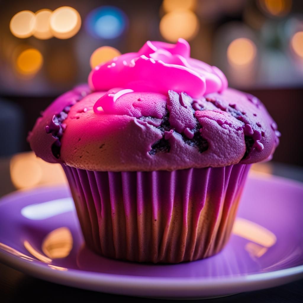 Large cinnamon, brown sugar muffin showing off - AI Generated Artwork ...