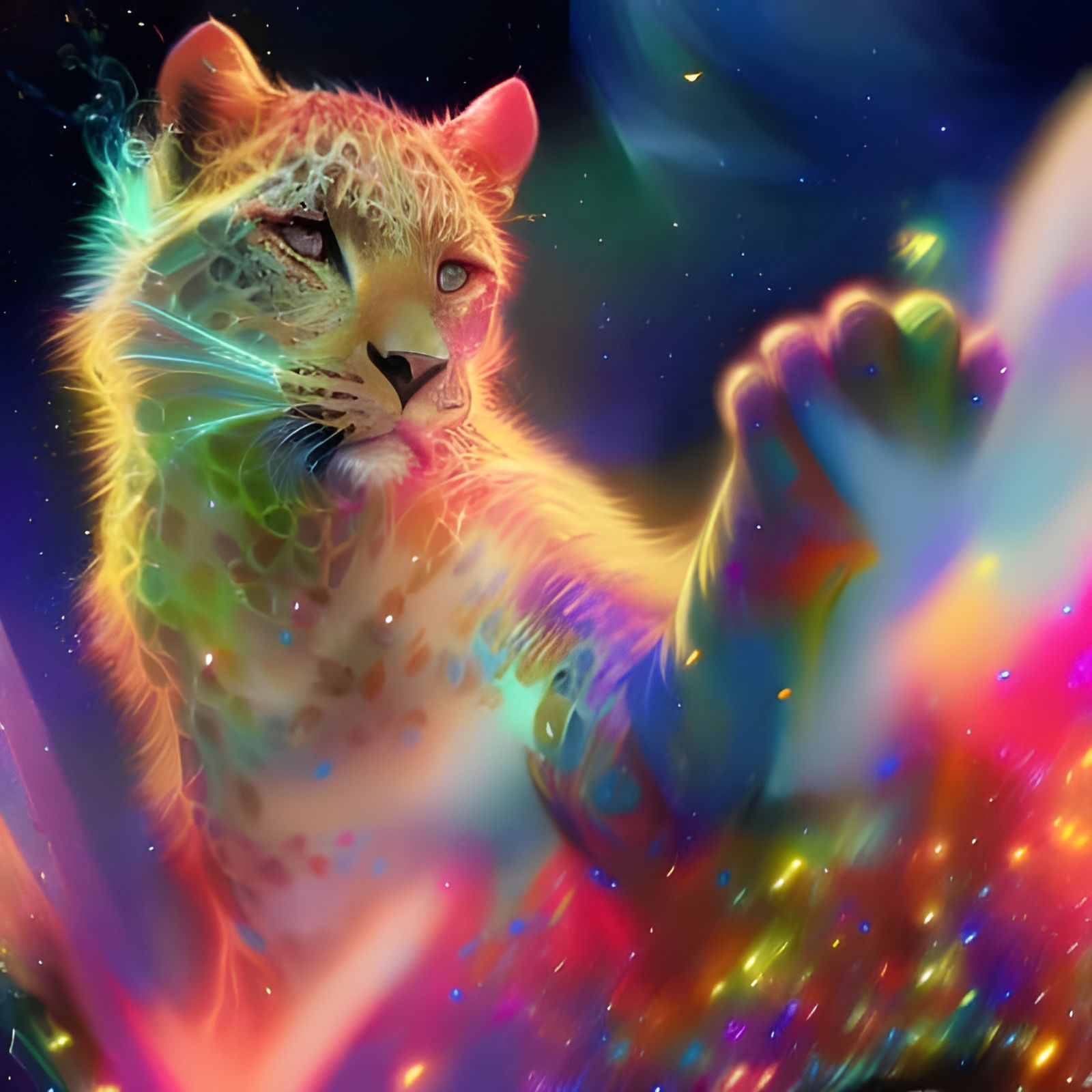 Cosmic Leopard - AI Generated Artwork - NightCafe Creator