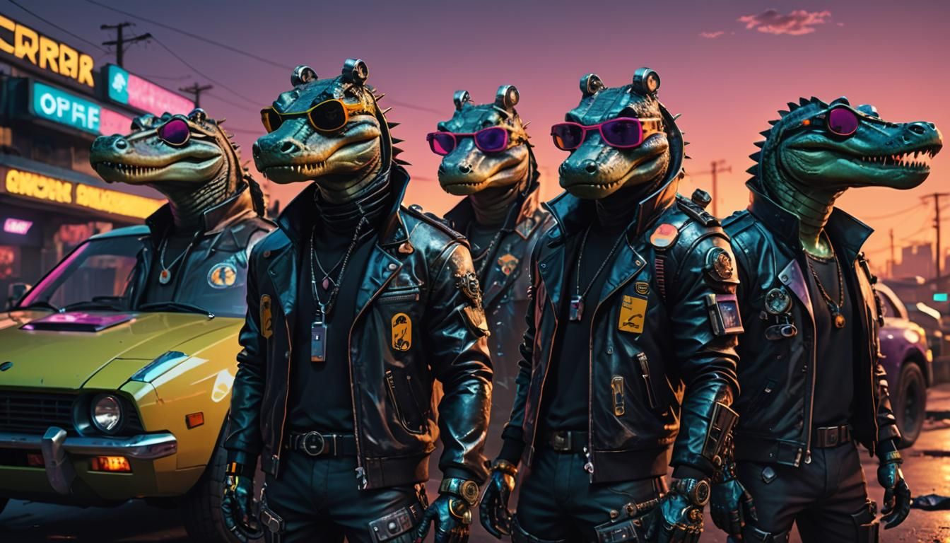 The Roller Gators - AI Generated Artwork - NightCafe Creator