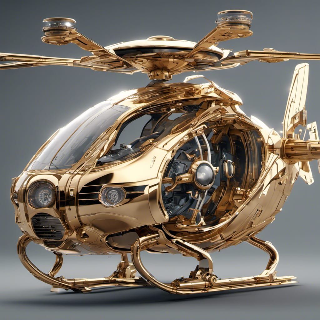 futuristic golden bugatti helicopter - AI Generated Artwork - NightCafe ...