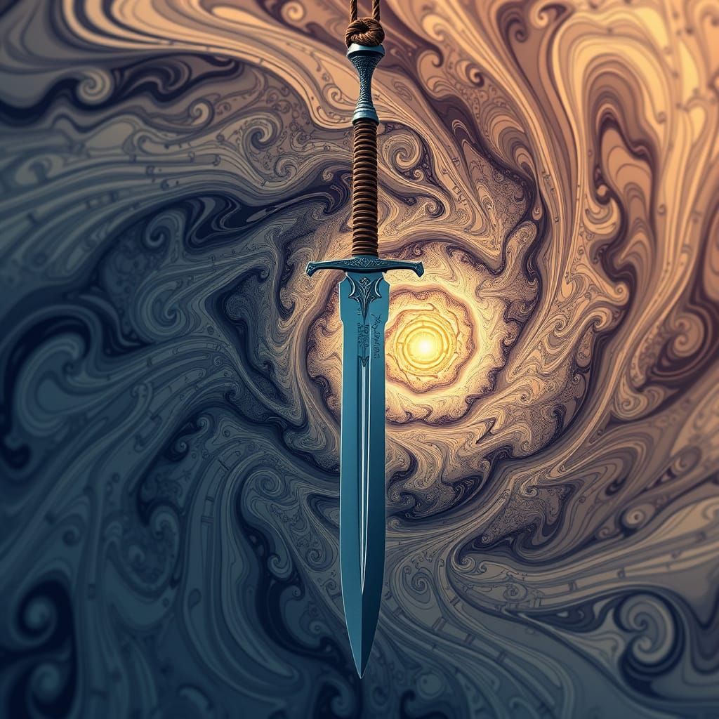 elemental sword - Ethereal Blade in Whirling Fractal Vortex