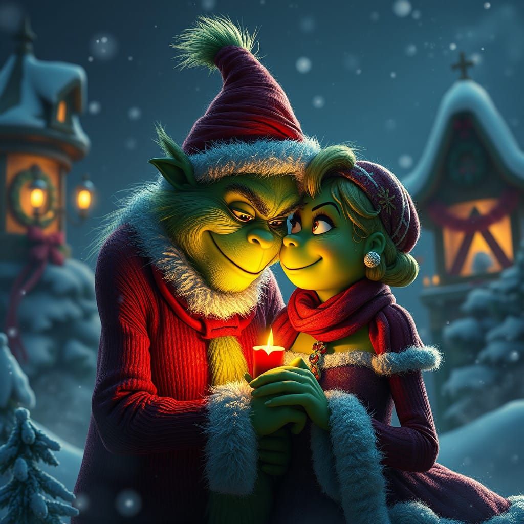 The Grinch is in love and only thinks about his Grinch wife and forgets ...