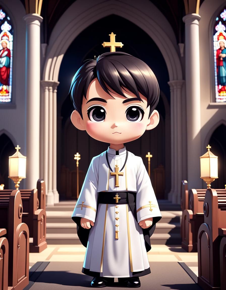 Chibi Sanctum: The Priest's Devotion - AI Generated Artwork - NightCafe ...