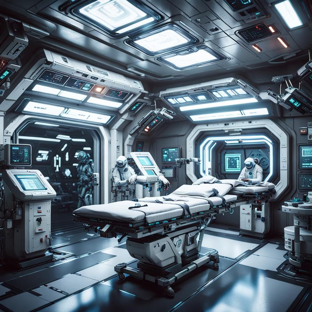 Starship Infirmary -- Galorian Arriving For His Vitals Analysis - AI ...