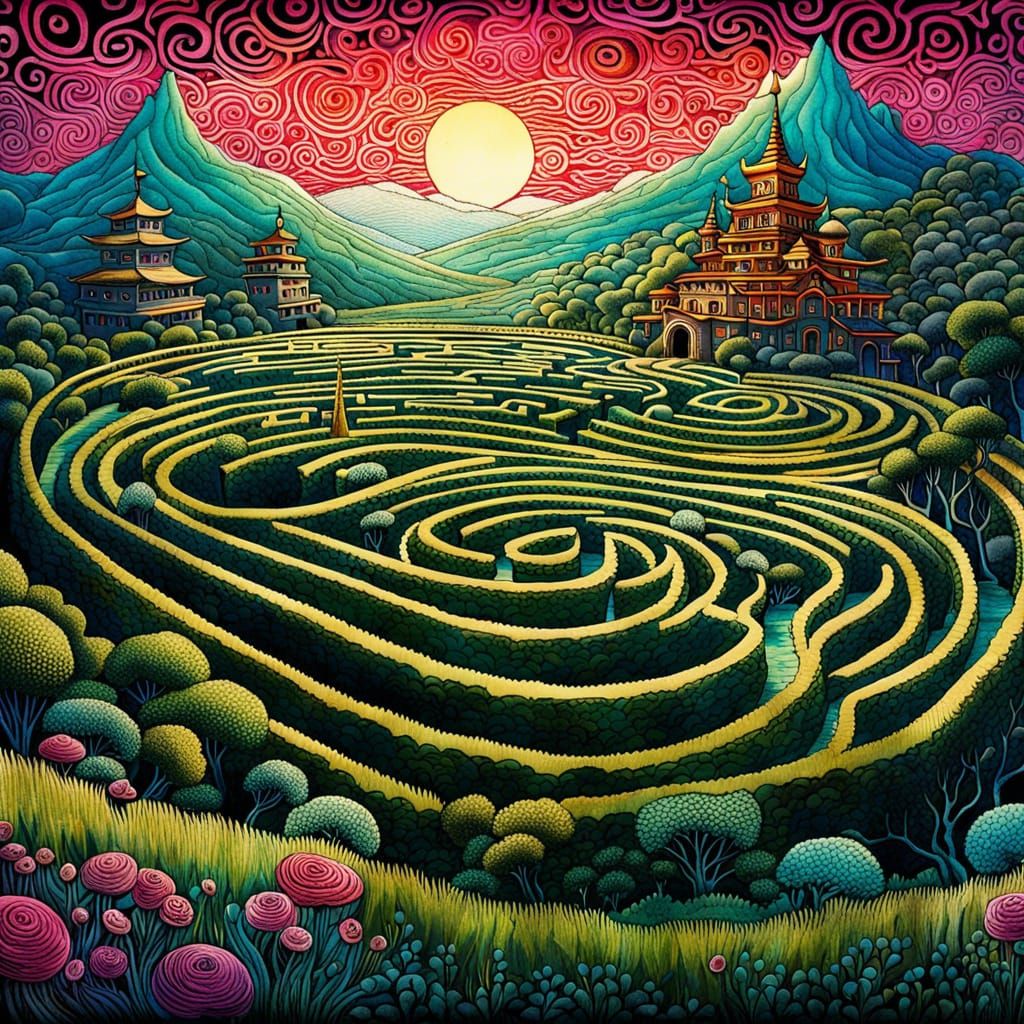 Labyrinth - AI Generated Artwork - NightCafe Creator