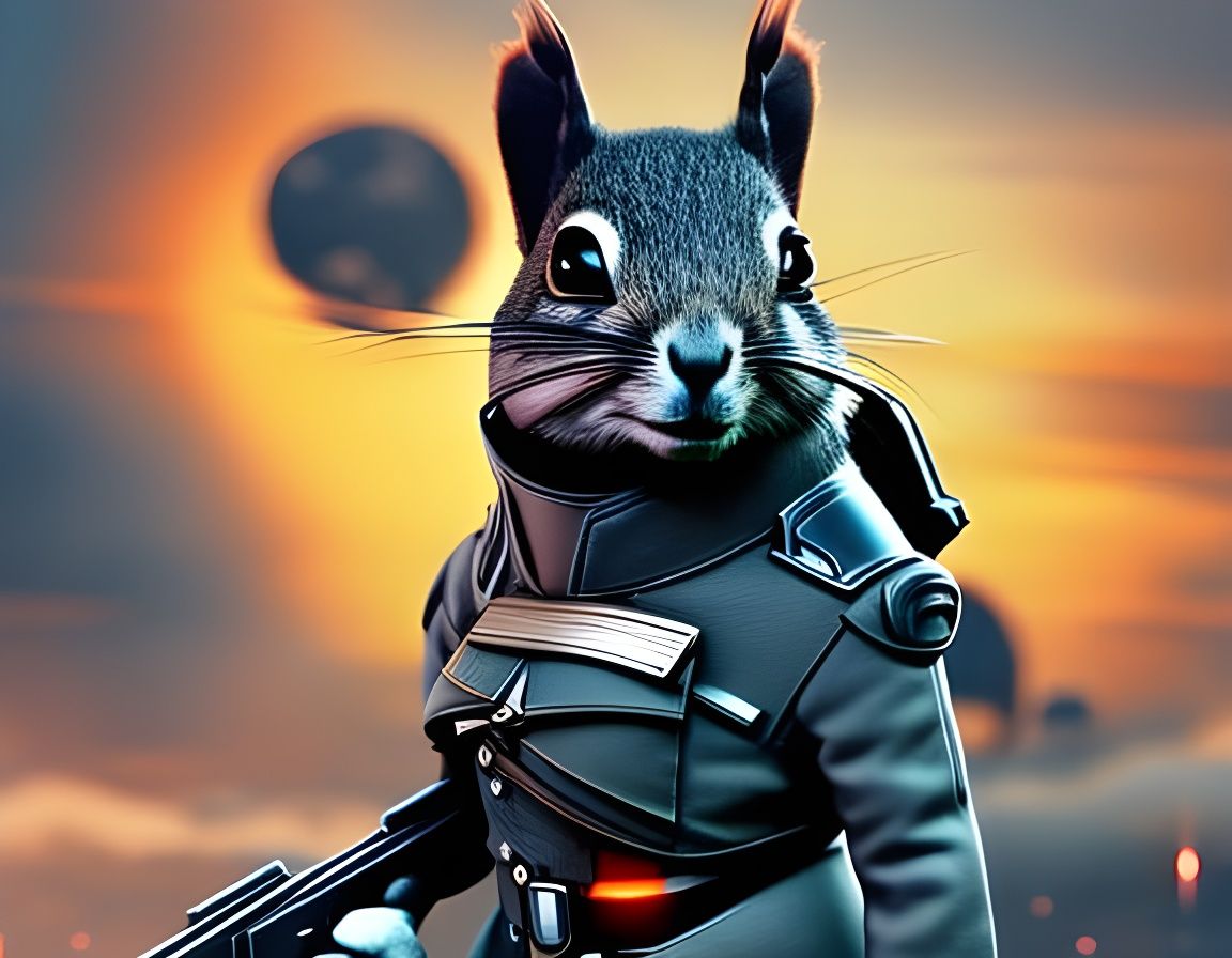Rocket Squirrel, ver. 2 - AI Generated Artwork - NightCafe Creator