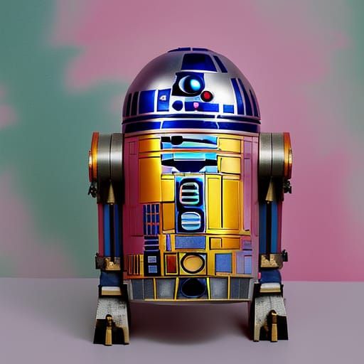 Multicolor R2d2 - AI Generated Artwork - NightCafe Creator