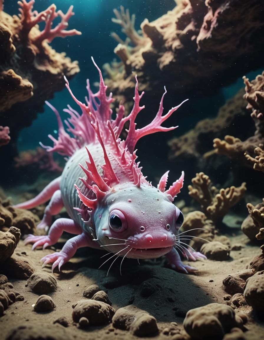 Axolotl creature - AI Generated Artwork - NightCafe Creator