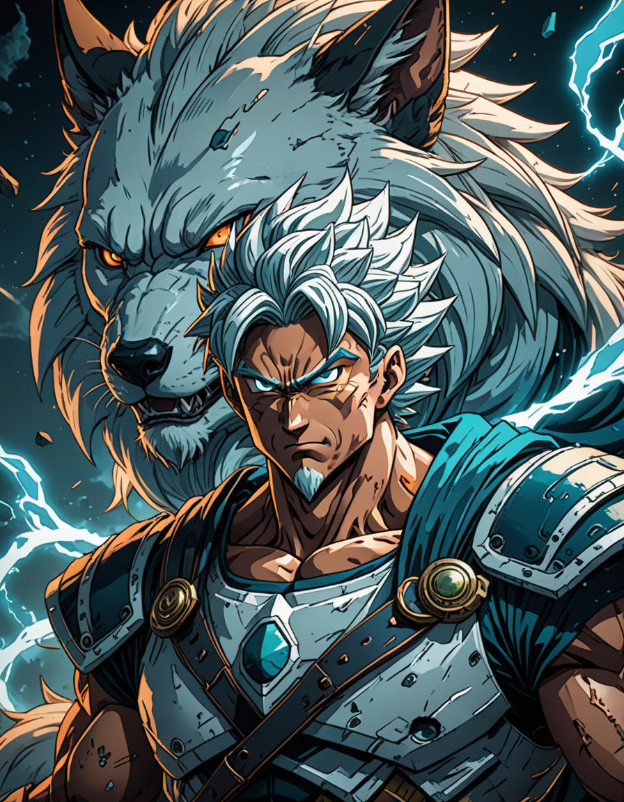 dragon ball z style: white7fang powering up in the battel of time ...