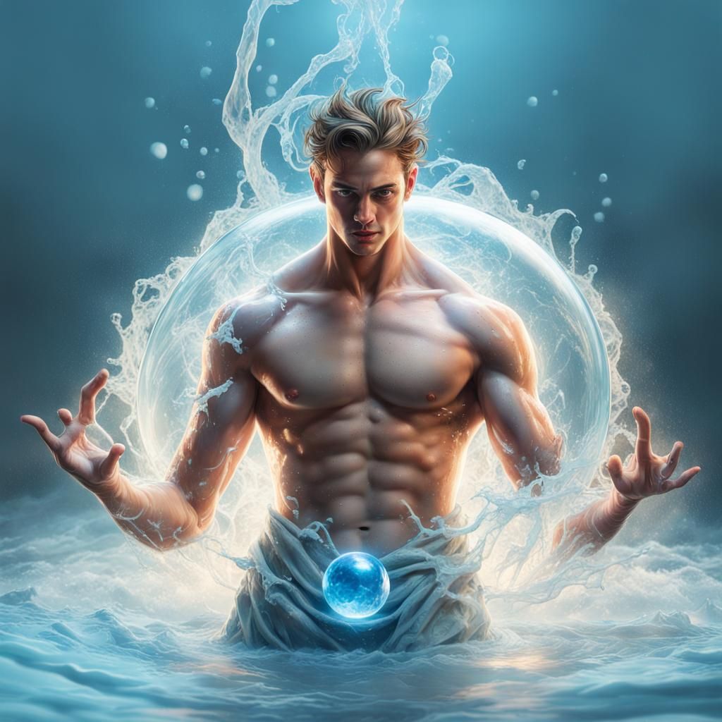 Handsome Water Mage - AI Generated Artwork - NightCafe Creator