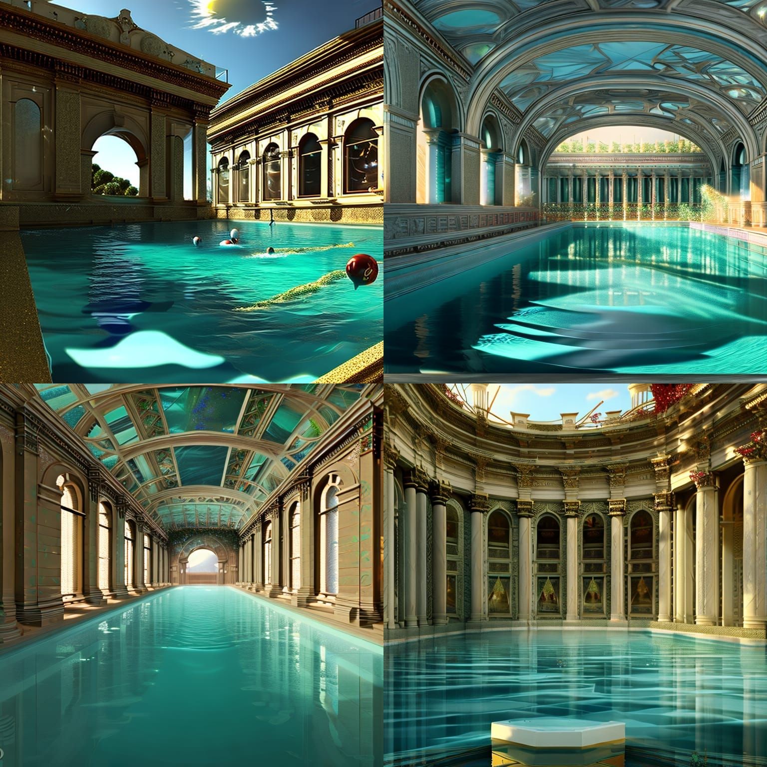 A beautiful liquid swimming pool in Rome: Formula 1 style: crystal ...