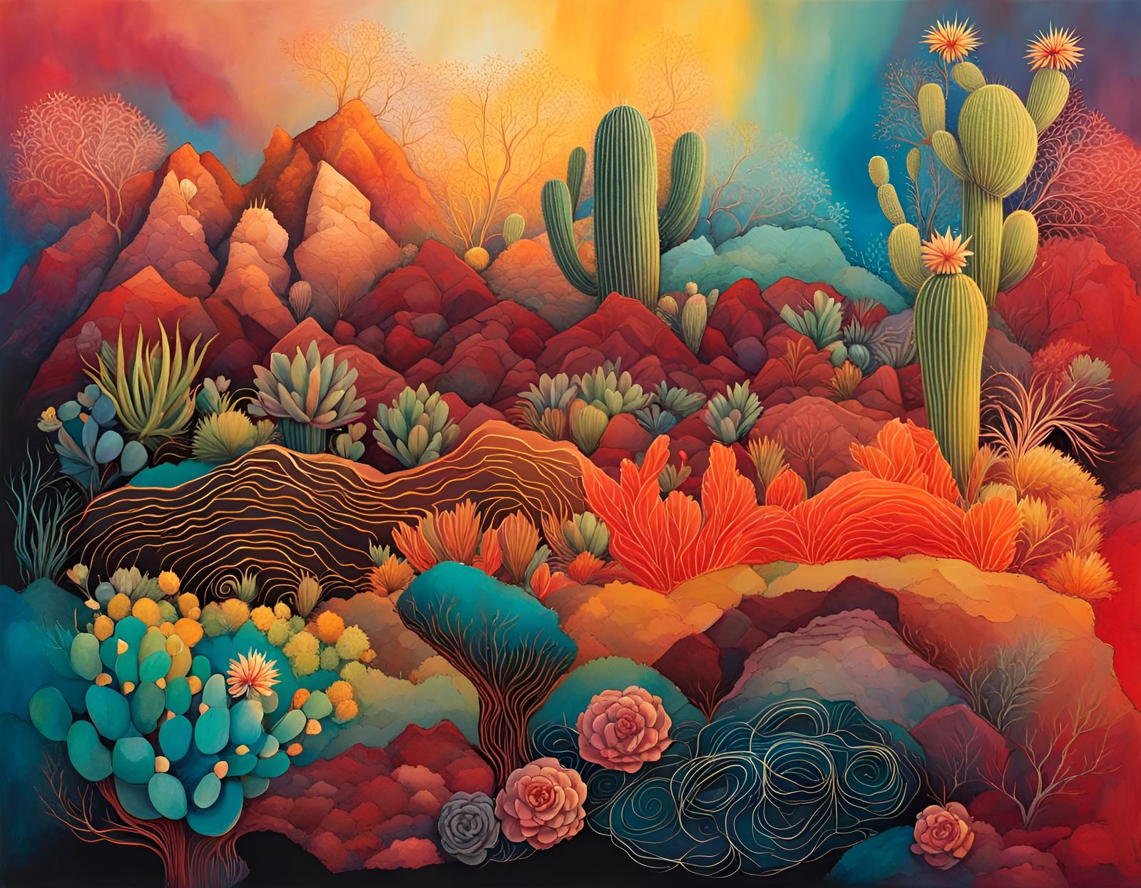 Desert Compressed - AI Generated Artwork - NightCafe Creator