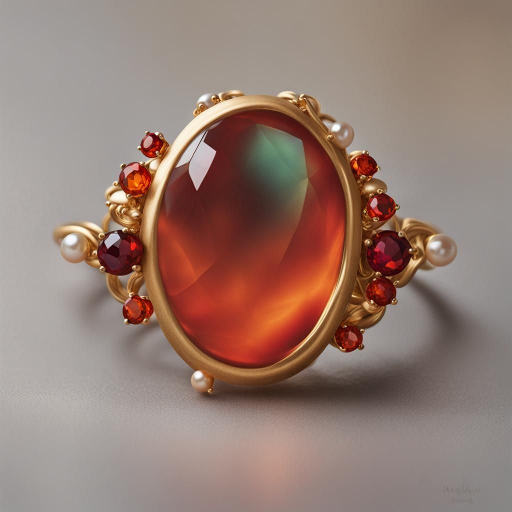 Bittersweet_Color Palette Jewelry, ring, deep rich blood orange color ...