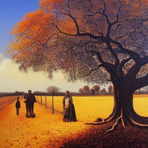Dali Autumn Landscape - AI Generated Artwork - NightCafe Creator