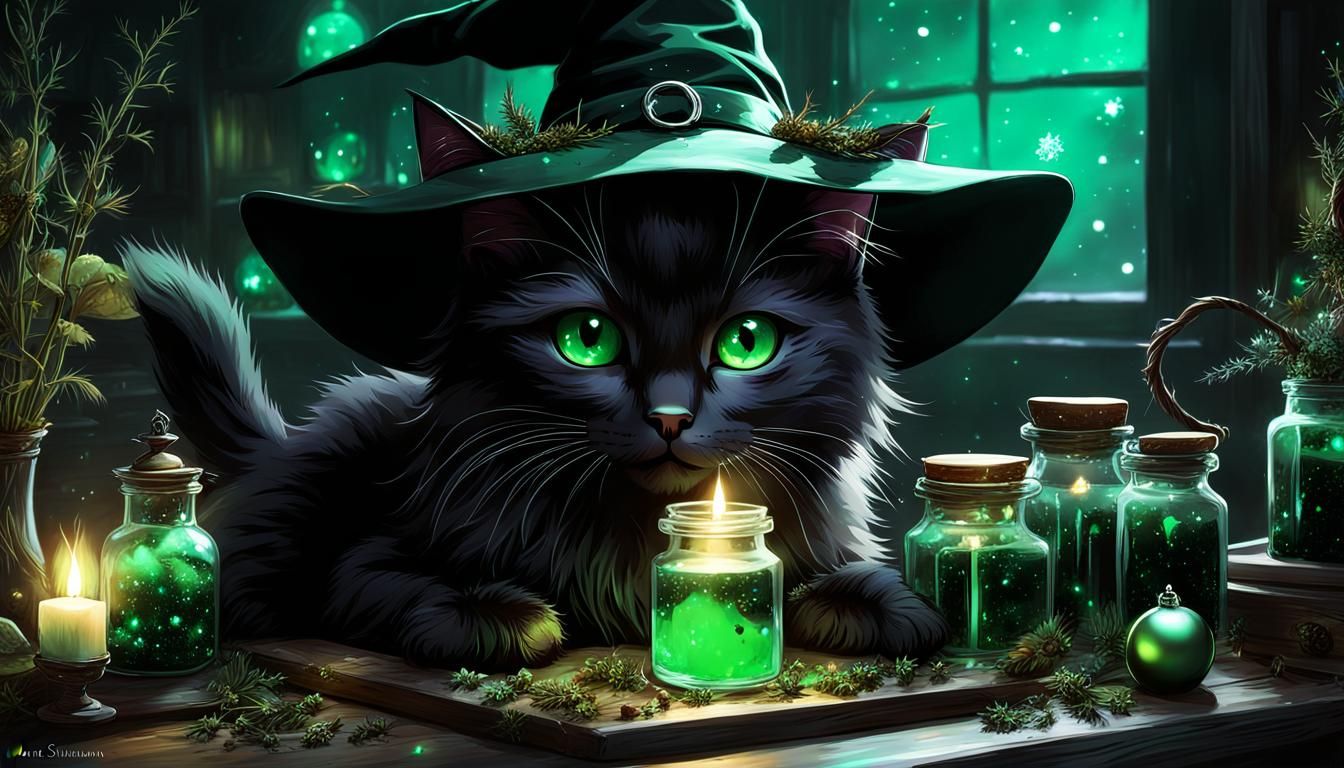 Yule Cat - AI Generated Artwork - NightCafe Creator