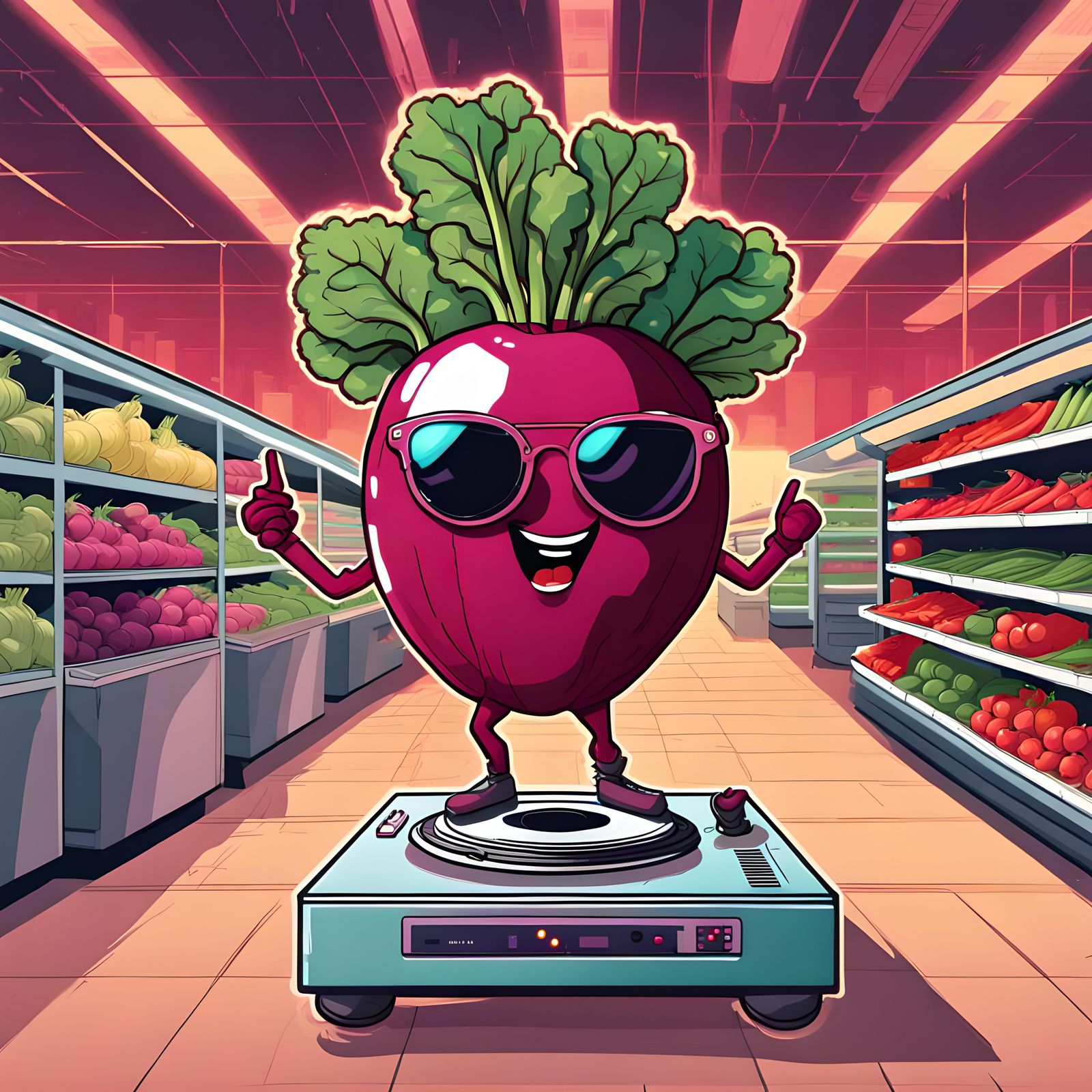 The Beet with Beats - AI Generated Artwork - NightCafe Creator