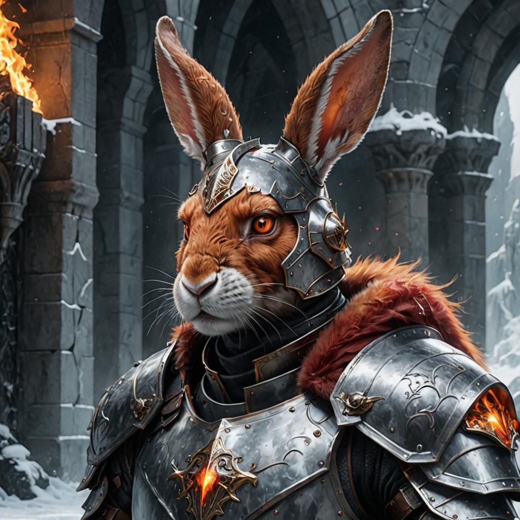 red rabbit knight - AI Generated Artwork - NightCafe Creator