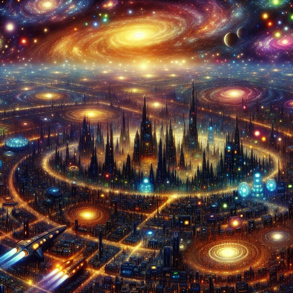 an ancient galactic city - AI Generated Artwork - NightCafe Creator