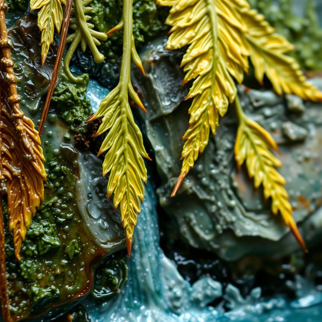 behind the green lay sights unseen, water rushes so obscene