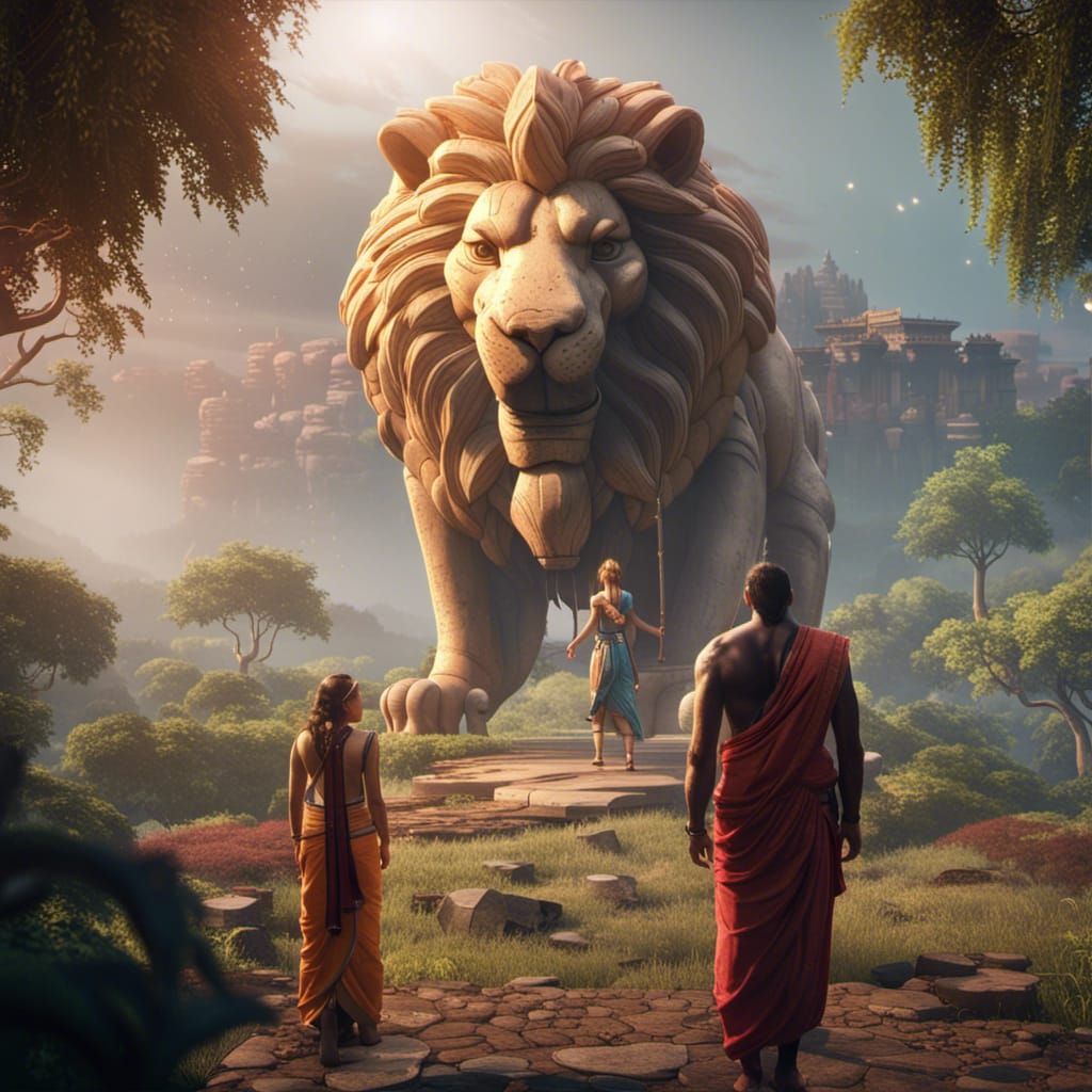 Monk is a Lion inside Metaphorical representation - AI Generated ...