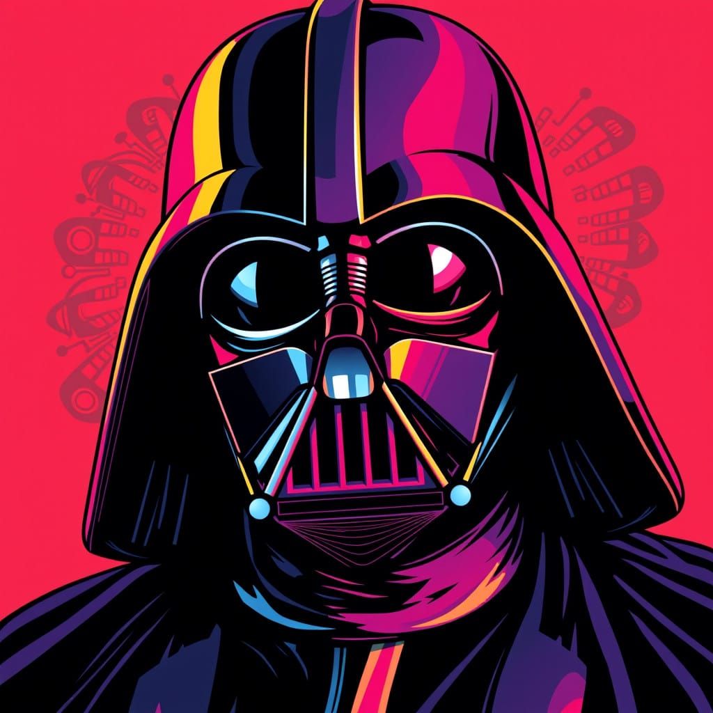 Portrait Of A Sith Lord - Vibrant Sith Lord Portrait in Pop ...
