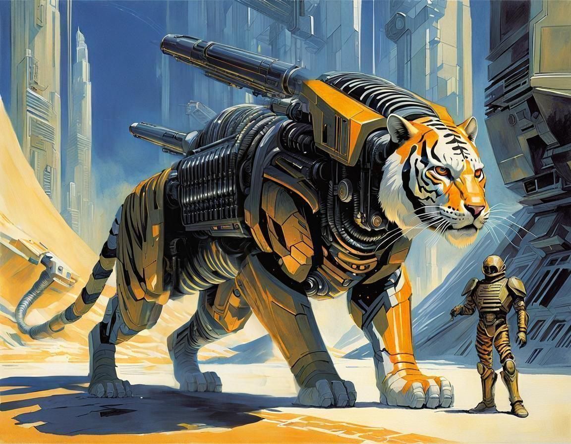 Cyber Tiger - AI Generated Artwork - NightCafe Creator