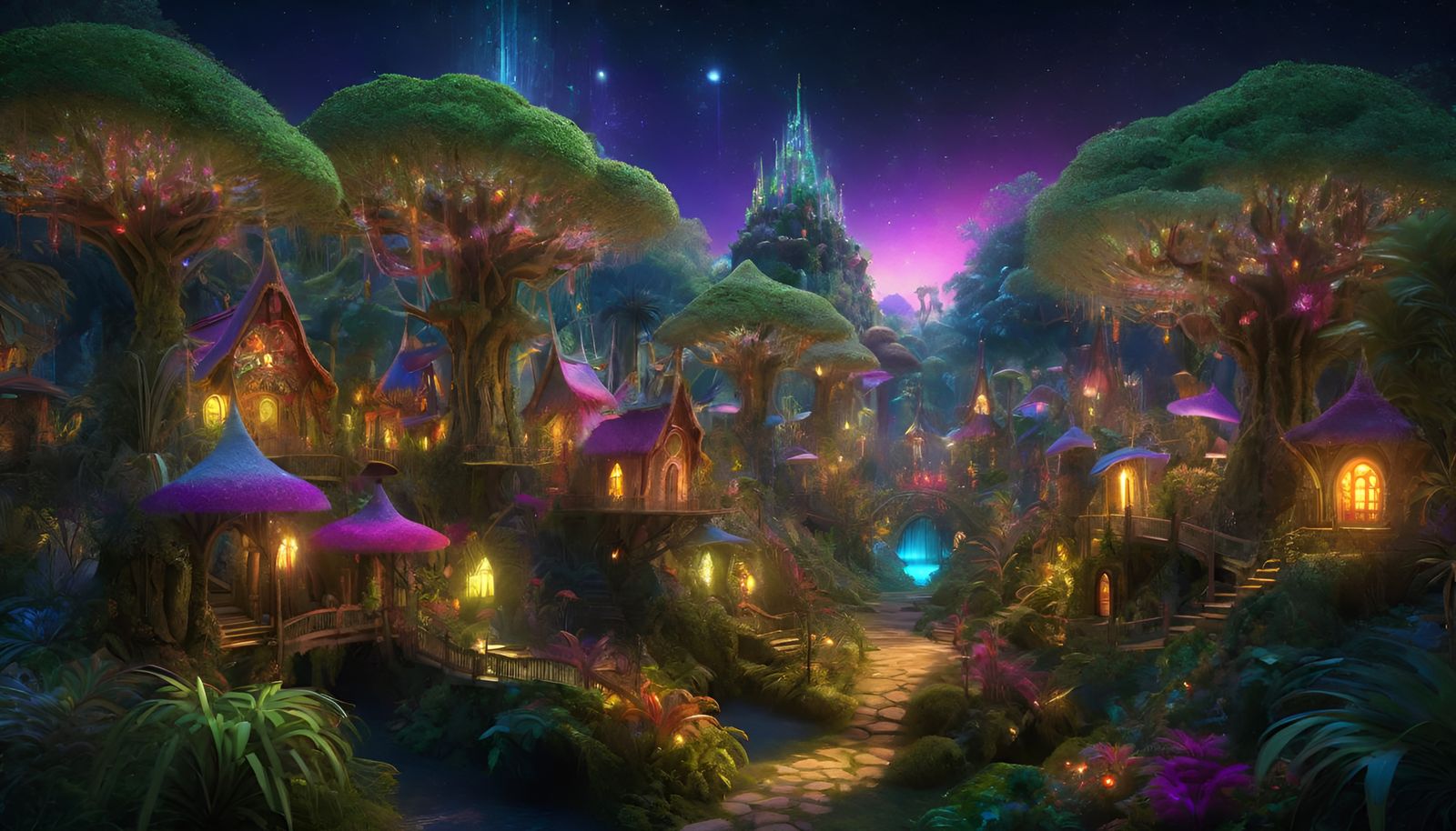 Sprites at Night (#9) - AI Generated Artwork - NightCafe Creator