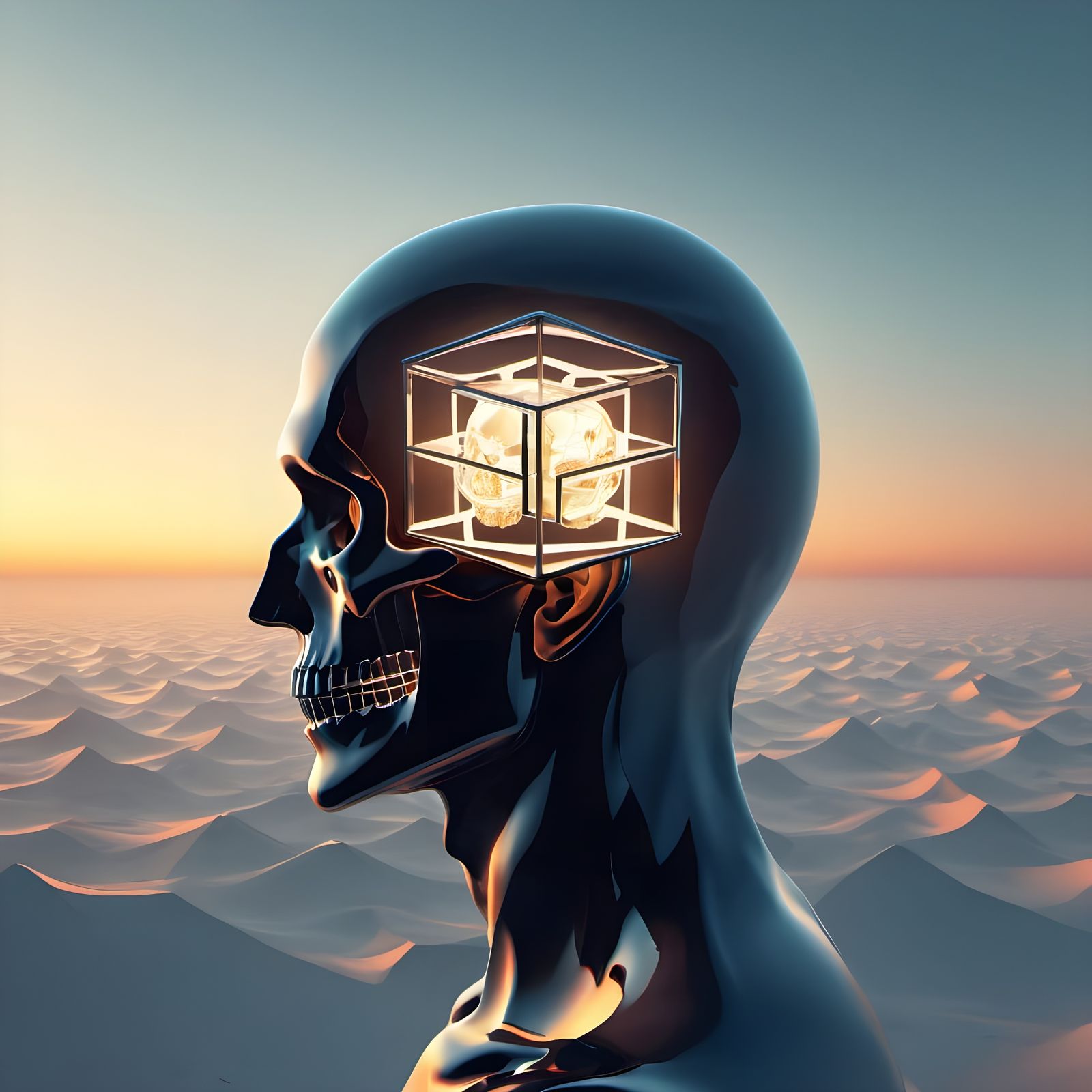 Rigid Thinking: Cube Artistic Concept