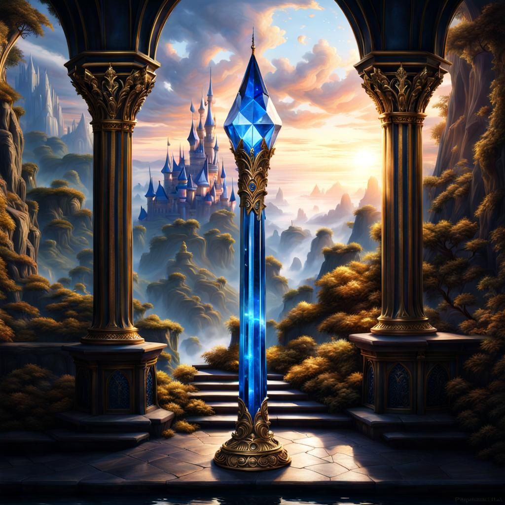 Sapphire Magic - AI Generated Artwork - NightCafe Creator