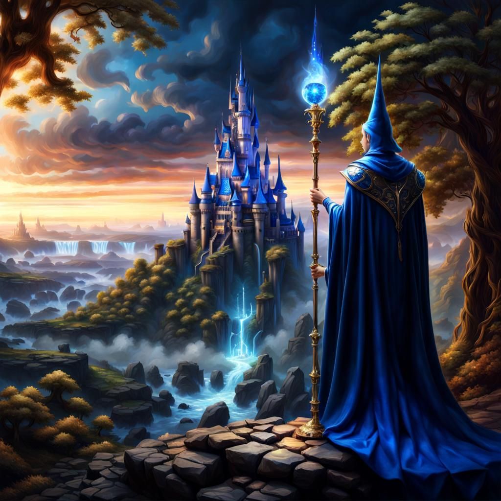 Sapphire Magic - AI Generated Artwork - NightCafe Creator