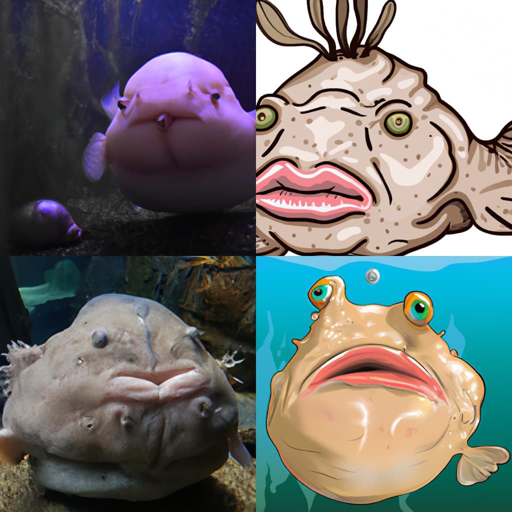 Ugly disgusting blobfish - AI Generated Artwork - NightCafe Creator