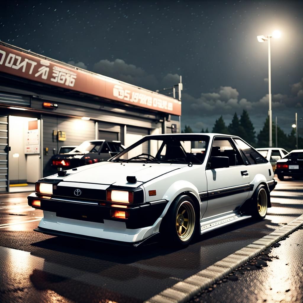 Toyota AE86 I - AI Generated Artwork - NightCafe Creator