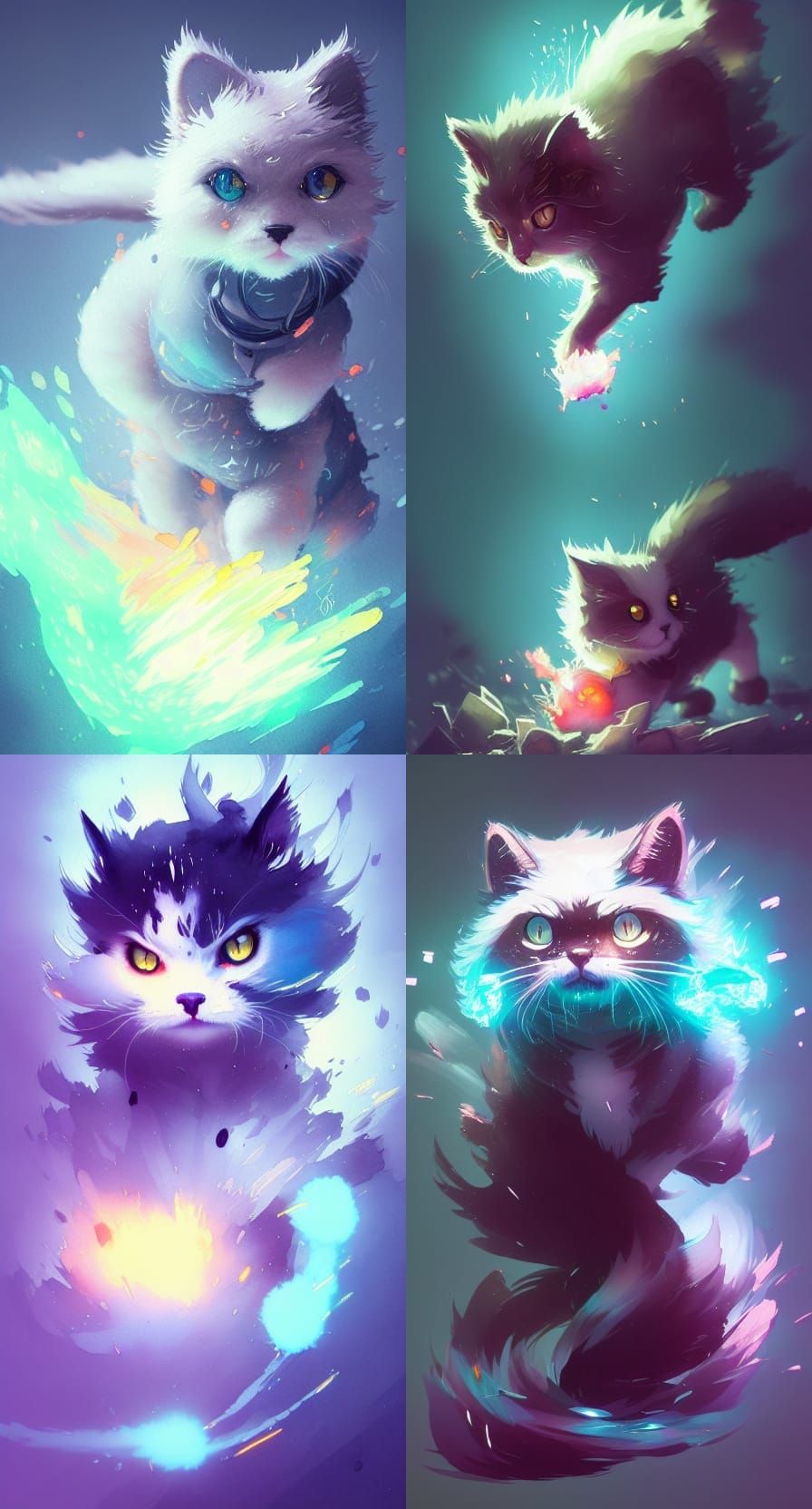 Spirit Cats - AI Generated Artwork - NightCafe Creator