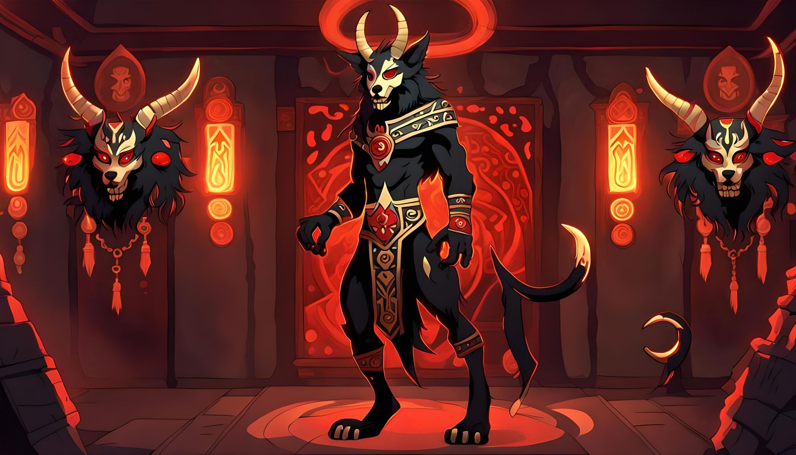 Aztec Hellhound - AI Generated Artwork - NightCafe Creator